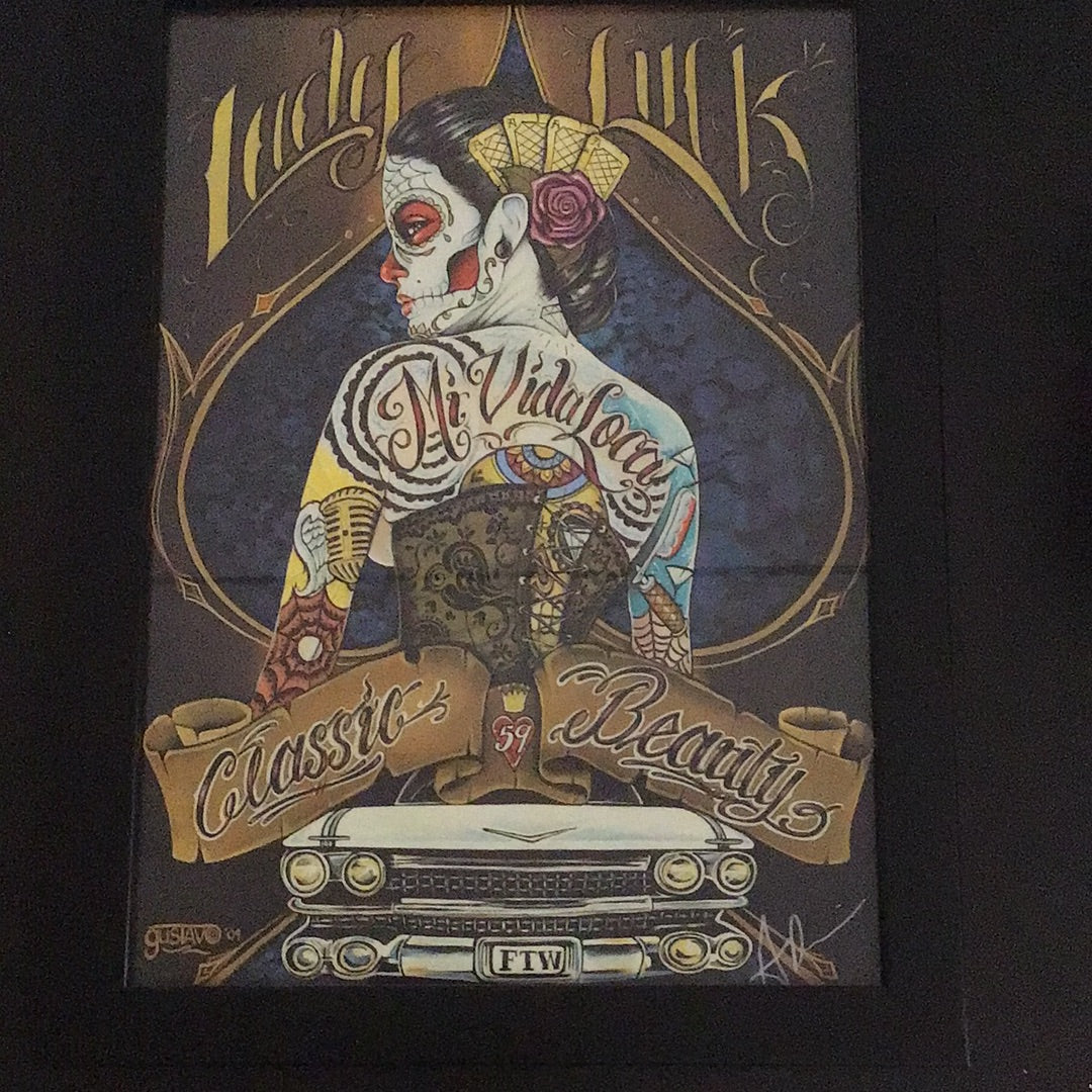 Gustavo Lady Luck Framed Signed Print – Somos Gallery